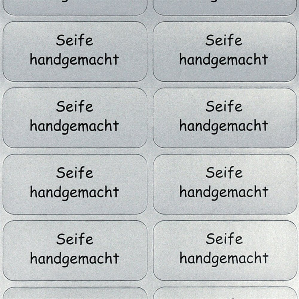 Etiketten Seife, deutsch